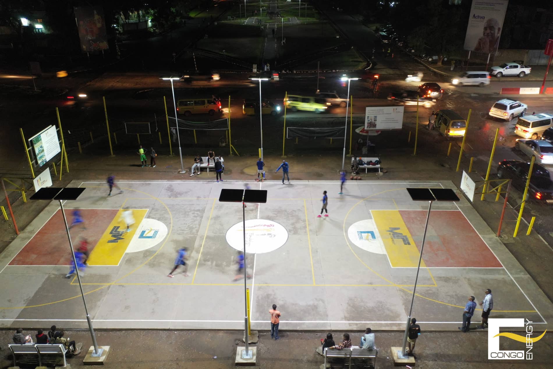 Eclairage solaire dans un square à Lubumbashi - Sunna Design
