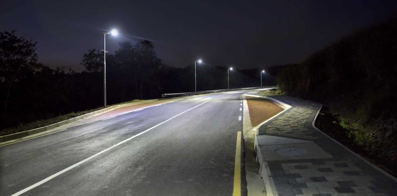 Solar Road Lighting At Renishaw Hills - Sunna Design